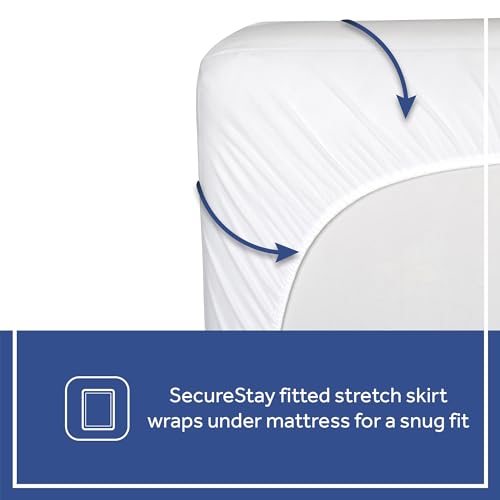 Sealy Baby Cool Comfort Fitted Waterproof Infant Cooling Crib Mattress Protector Pad and Toddler Bed Cover, Durable and Comfortable Topper, Machine Washable and Dryer Friendly, 52β x 28β- White