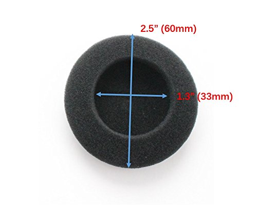 Zotech 4 Pairs 2.5'' (60mm) Replacement Foam Pad Ear Cover for Philips Sony Headphones