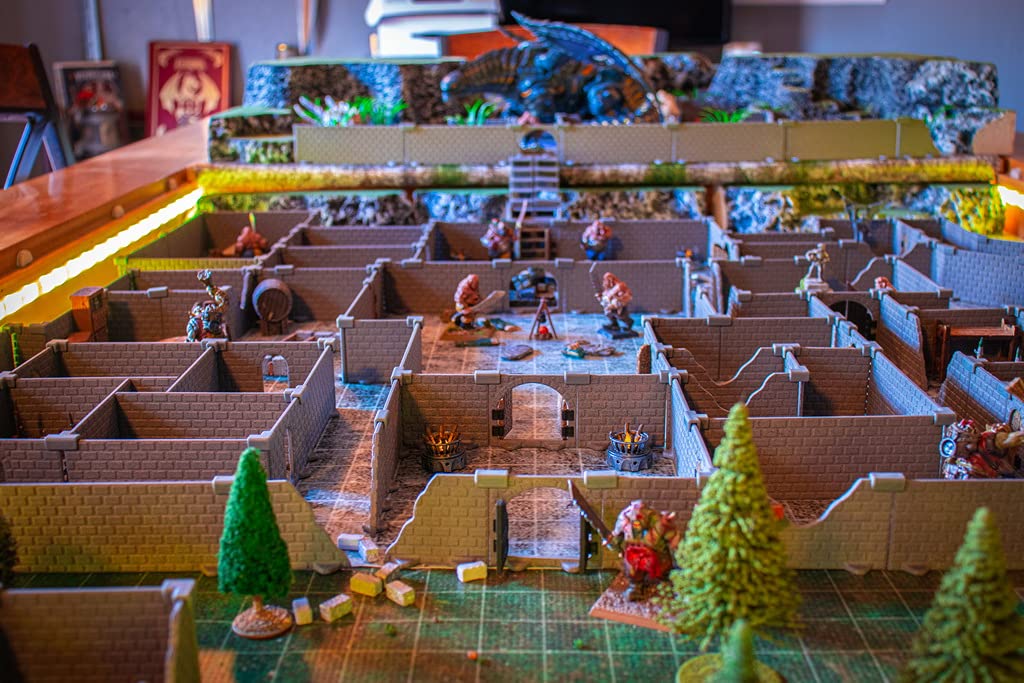 Dirt Cheap Dungeons Modular Dungeon System - Legend Set (Extra Large): RPG Terrain Building for Dungeons & Dragons, Pathfinder, War Gaming, and More!