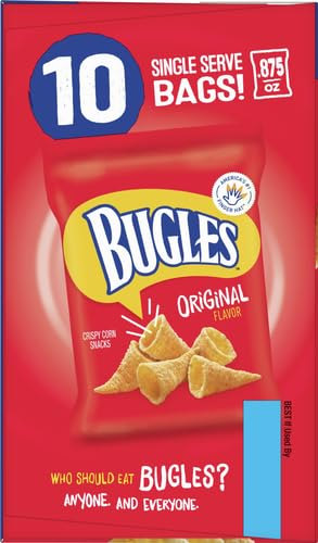 Bugles Crispy Corn Snacks, Original Flavor, Snack Bag, 8.75 oz
