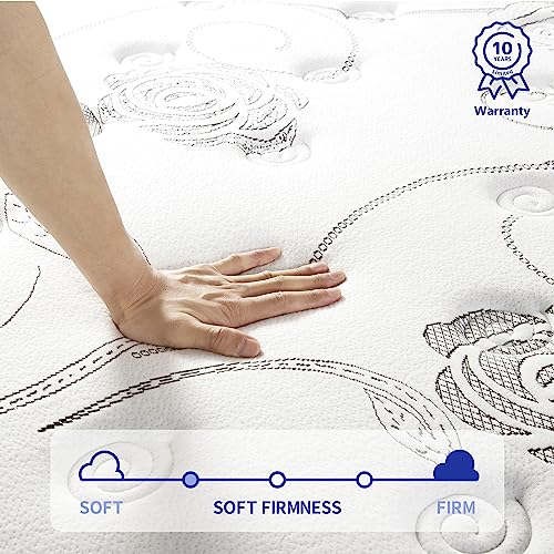 Olee Sleep 13 inch Galaxy Hybrid Gel Infused Memory Foam and Pocket Spring Mattress (Full), White
