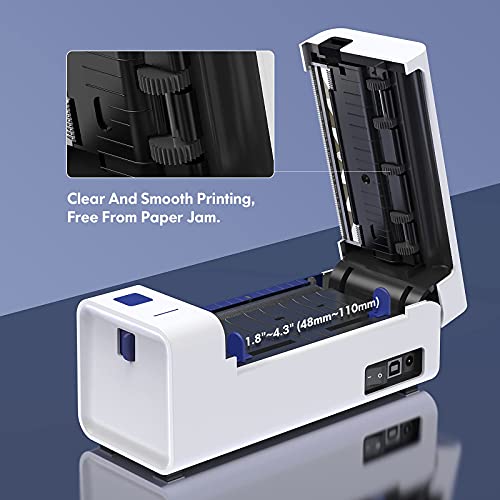 AOBIO X4BT 4x6 Bluetooth Thermal Label Printer - Shipping Label Printer for Small Business - Desktop Postage Label Printer Compatible with MacOS, Wins, Linux, ChromeOS (White)