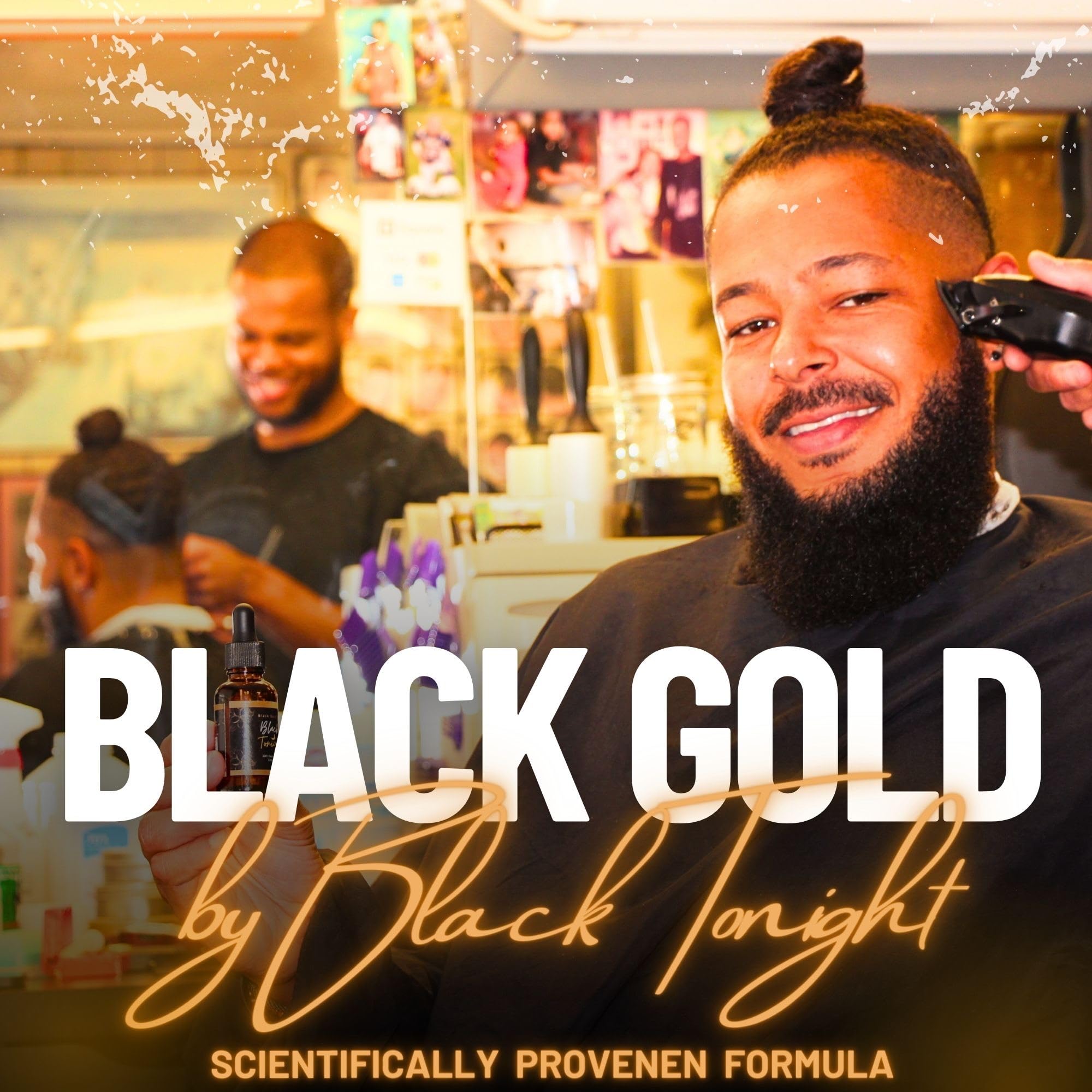 Black Tonight Premium Beard Oil β Organic Beard Growth Serum with Orange Citrus Scent β Luxury Beard & Hair Growth Serum that Softens, Conditions, Strengthens & Protects - 1oz