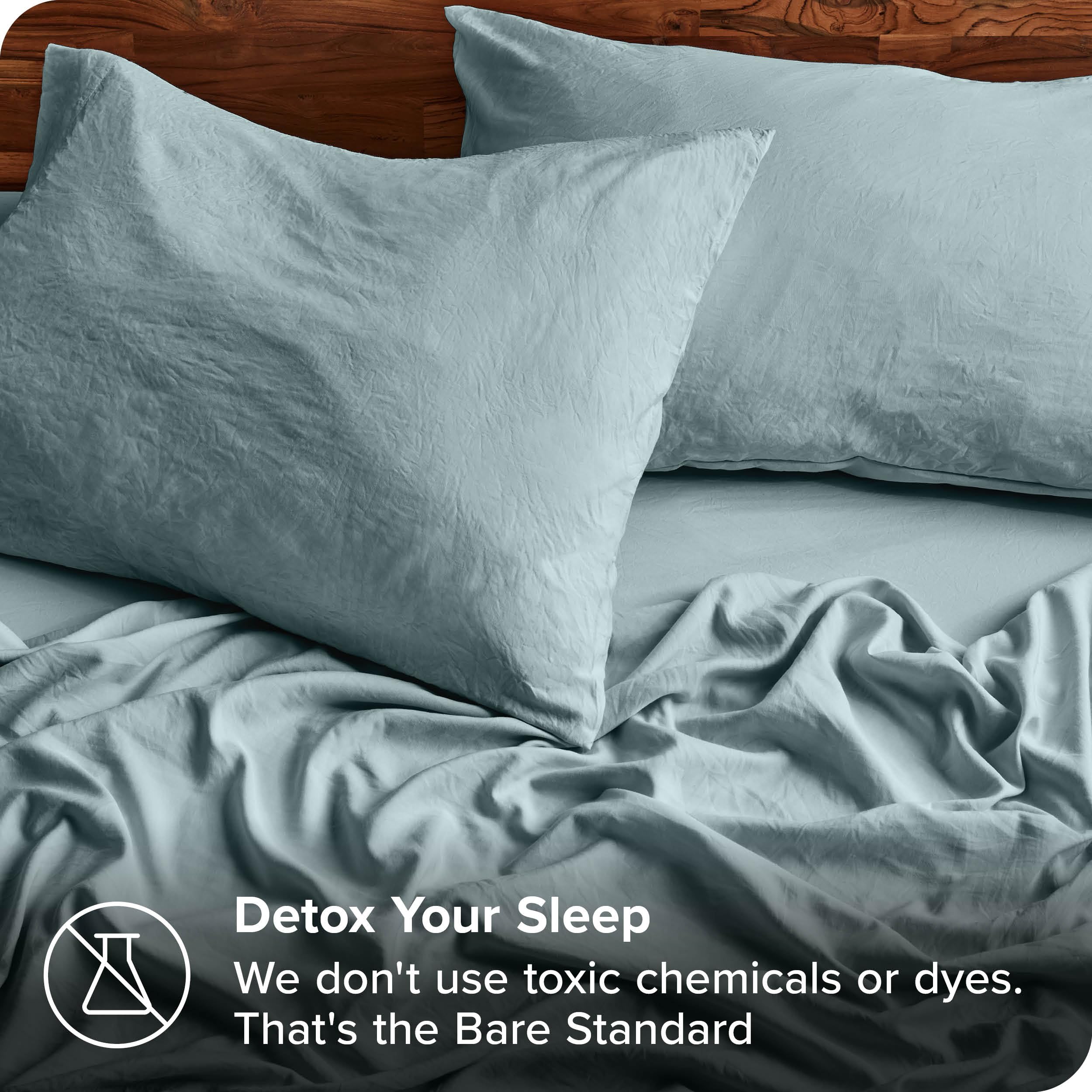 Bare Home Washed Full Sheet Set - Premium 1800 Ultra-Soft Microfiber Bed Sheets - Double Brushed - Hypoallergenic - Stain Resistant (Full, Washed Slate)