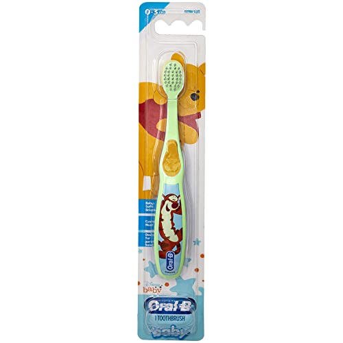 Oral-B Baby Manual Toothbrush, Pooh Characters, 0-3 Years Old, Extra Soft (Characters Vary) - Pack of 2