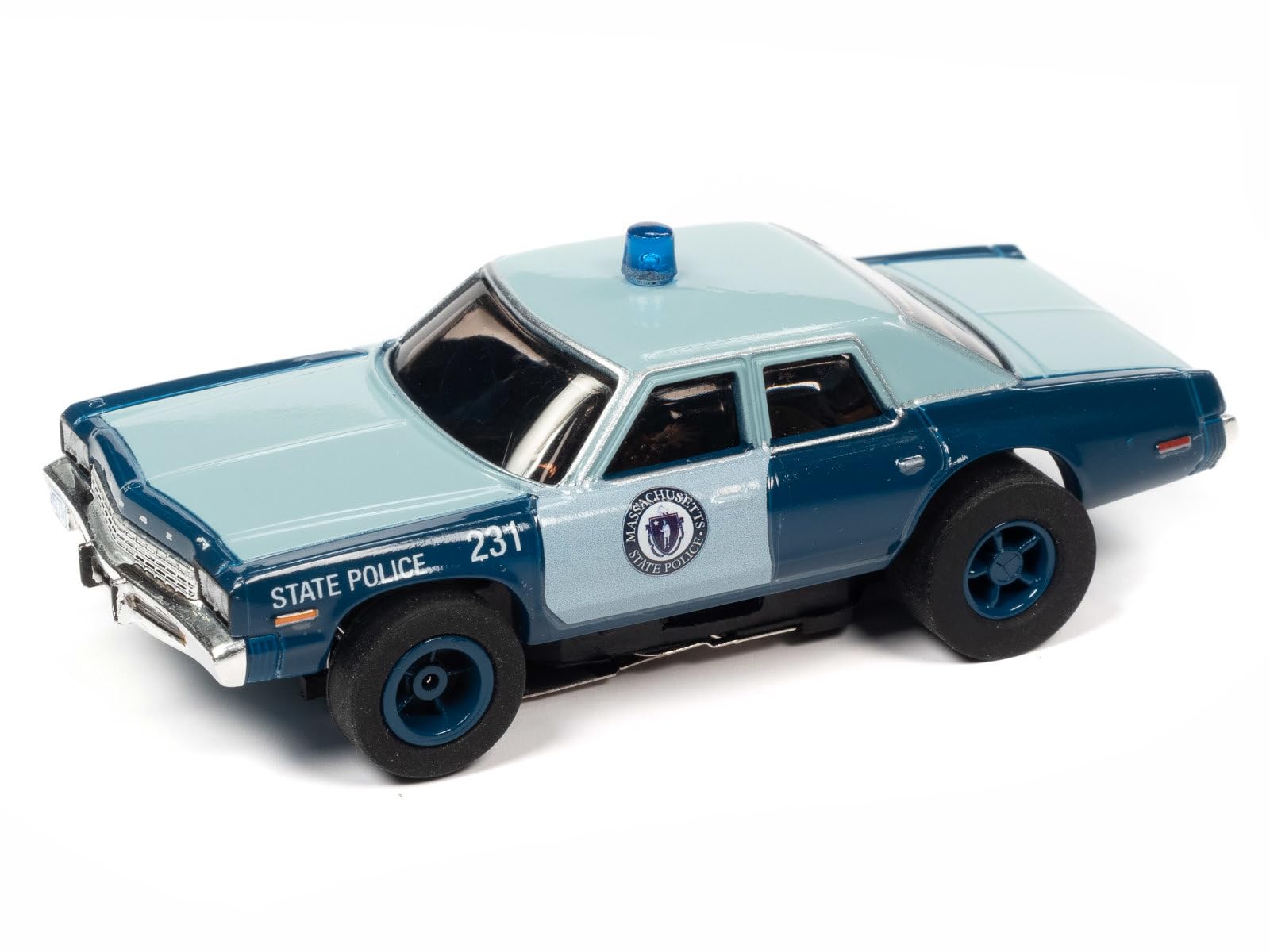 Auto World SC397-3 America's Finest Massachusetts State Police 1974 Monaco HO Scale Electric Slot Car - Blues