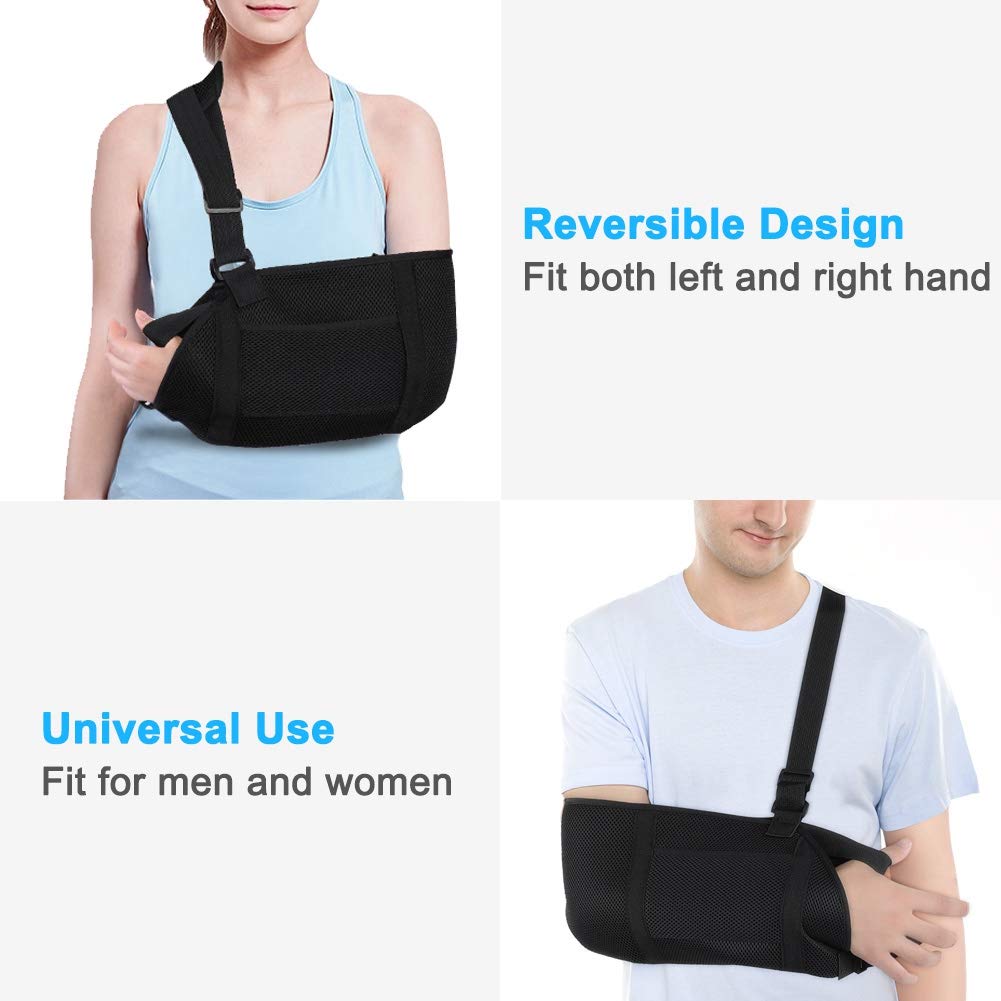 Arm Sling With Thumb Support, Arm Sling For Shoulder Injury, Arm Brace, Dislocated Shoulder Sling For Broken Arm Immobilizer Wrist