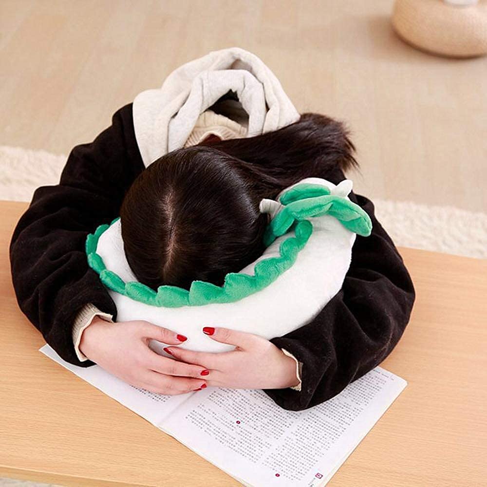 ForBEST Dragon U-Shape Pillow Plush Doll Toy Neck Pillow Anime Cute Soft Little White Dragon Best Gift for Kids (Light Green)