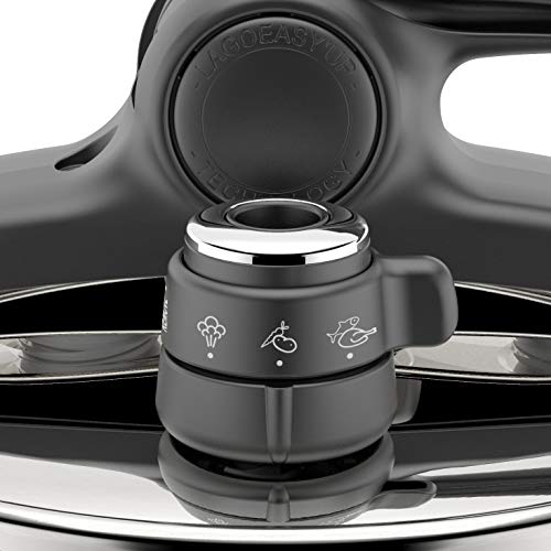Lagostina Briosa Lagoeasy'Up Pressure Cooker 7 Litres Stainless Steel 18/12