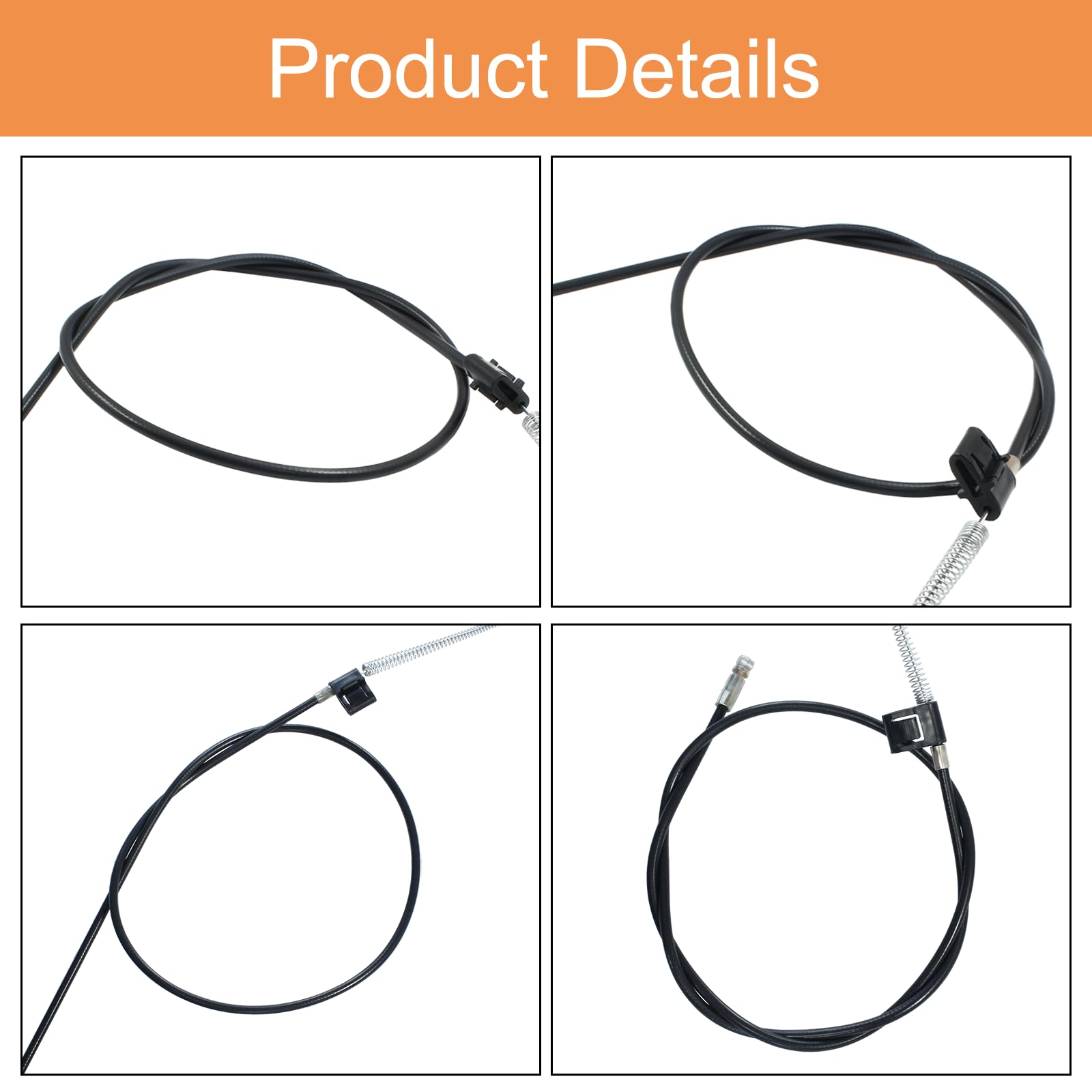 Biaungdo 2 Pcs Sofa Recliner Cables, Universal Recliner Part Release Cable Replacement Part Metal Sofa Couch Recliner Pull Handle Hook Exposed Cable (Black, 38.2in Total Length)