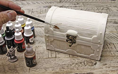 Forged Dice Co. Mimic Chest Dice Storage Box - Holds up to 5 Sets of Polyhedral Dice or 35 Dice - Compatible with Dungeons & Dragons