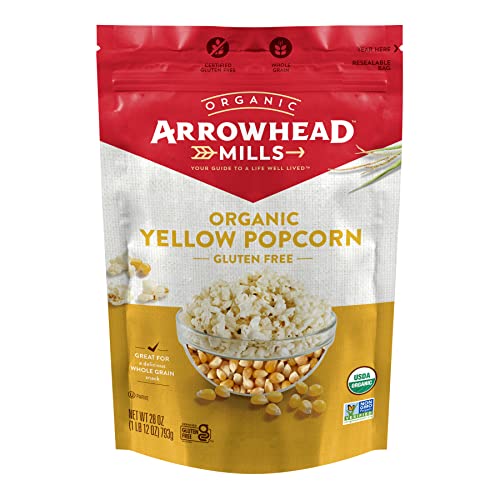Arrowhead Mills Organic Yellow Popcorn, 28 oz - Pack of 2