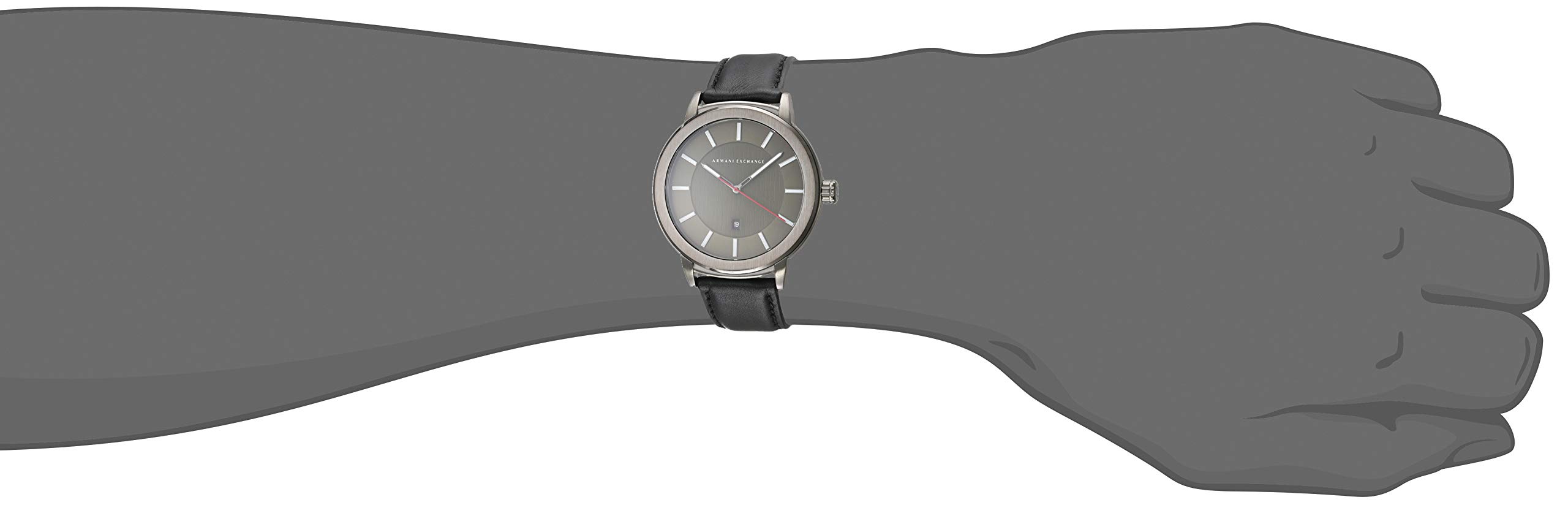 Armani Exchange Men's Three-Hand Date Gunmetal-Tone Stainless Steel Watch AX1473