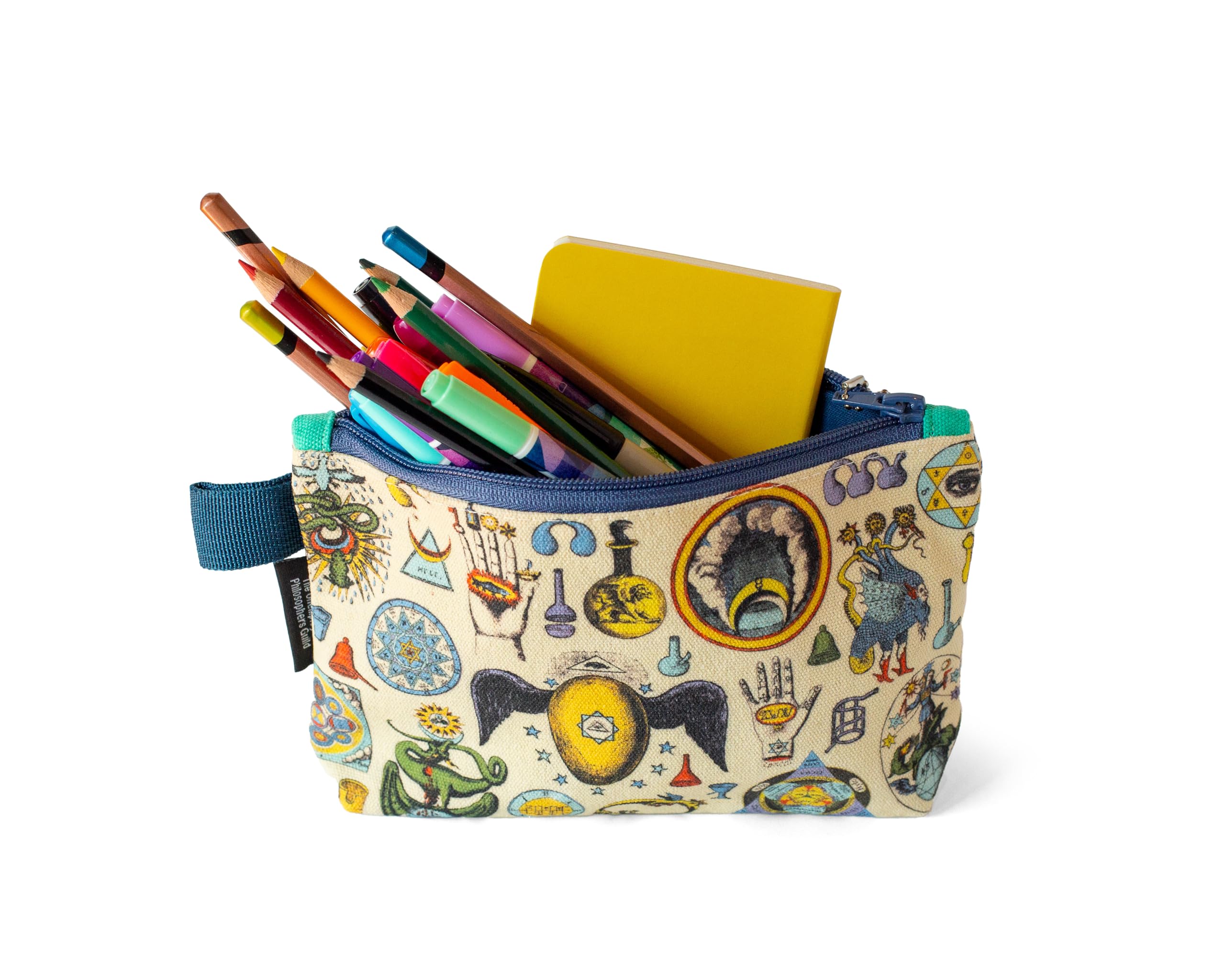 The Unemployed Philosophers Alchemy Bag - 9" Canvas Zipper Alchemist Themed Pouch for Pencils, Tools, Cosmetics, Toiletries and More