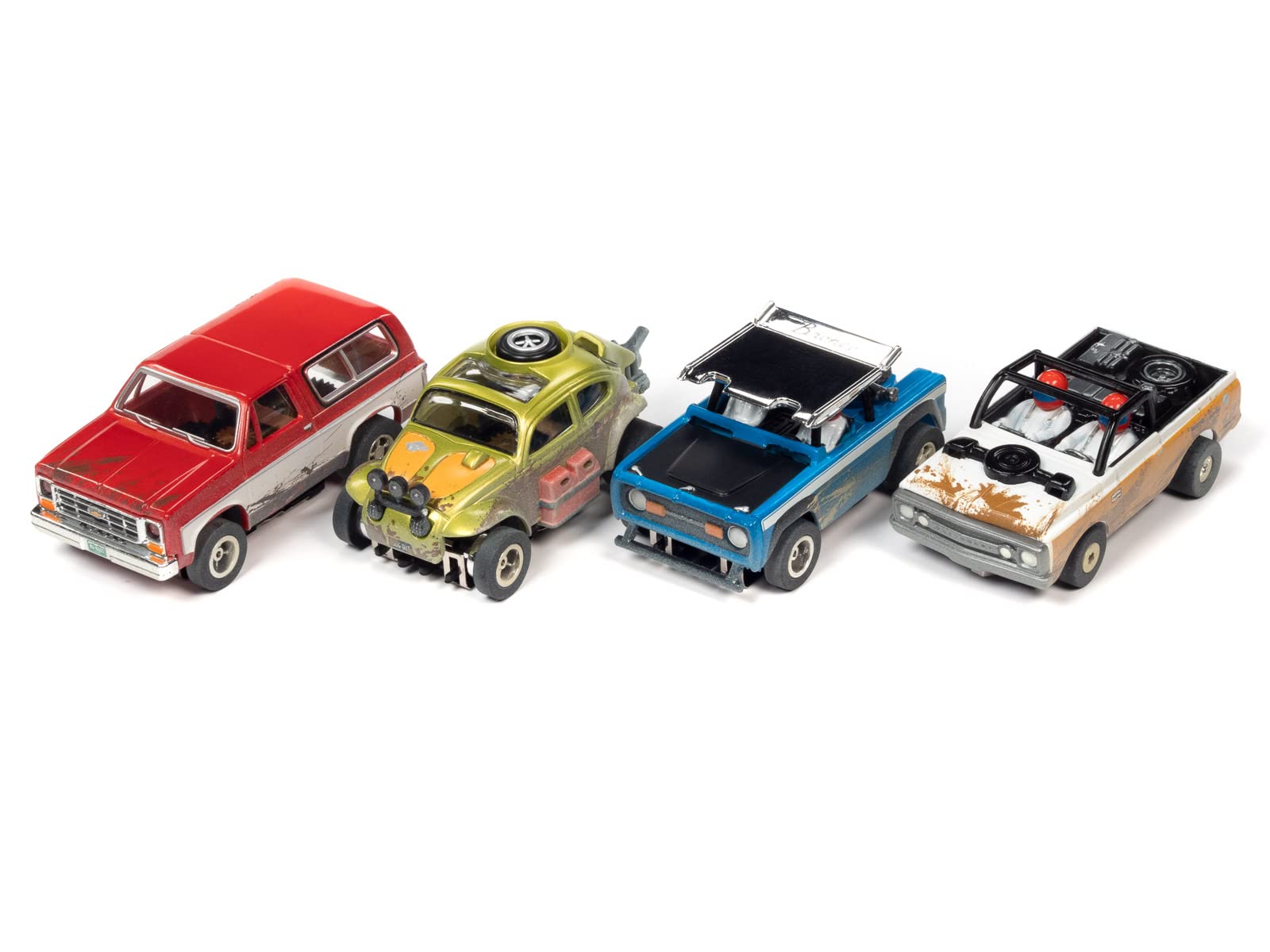 Auto World Xtraction 1965 Volkswagen Baja Bug (Green) HO Scale Slot Car