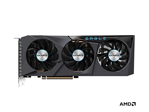 Gigabyte Radeon RX 6600 Eagle 8G Graphics Card, WINDFORCE 3X Cooling System, 8GB 128-bit GDDR6, GV-R66EAGLE-8GD Video Card