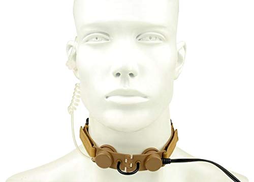 Armorwerx Covert Military Throat Mic Headset (Tan)
