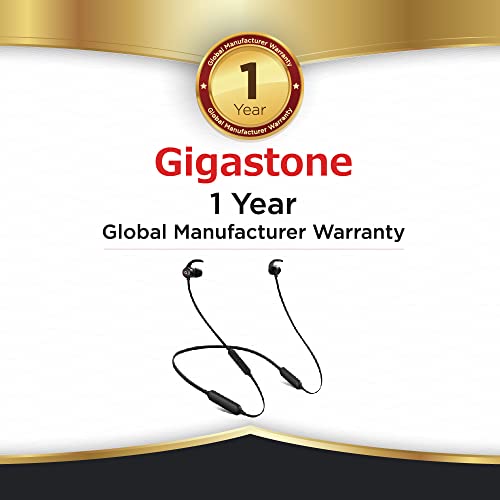 Gigastone Bluetooth 5.0 Neckband Sweat-Proof Headset with 10H Music Playtime, 240H Standby Time, Wireless Earphone for Sports Office with IPX4 Waterproof.