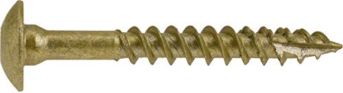 Power Pro 47866 Lag Screws, 1/4" x 1-1/2", Star Drive Construction Lag Screws, Rust Resistant, Ceramic Coated Bronze, 1lb Box, 75 pcs