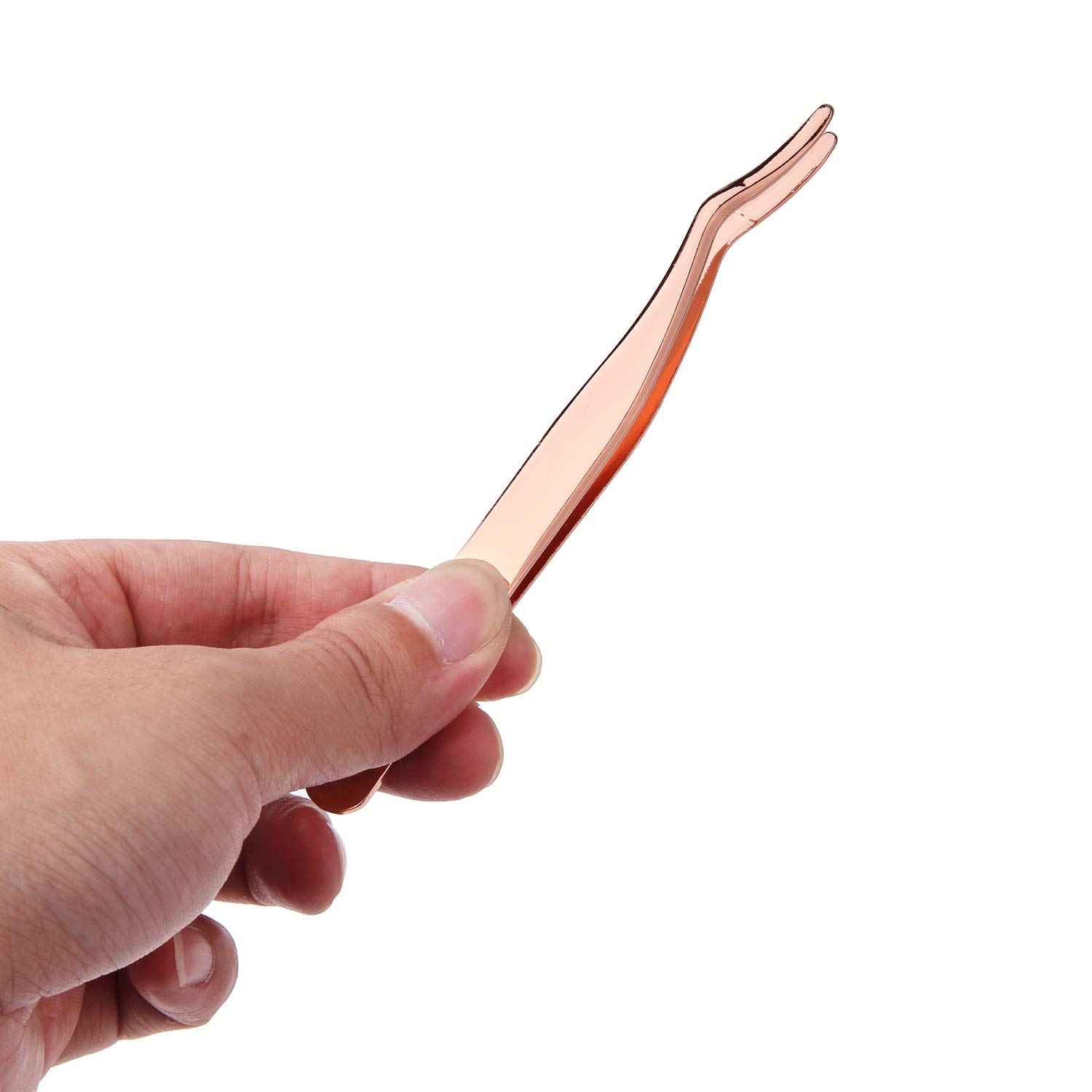 Arroyner 3Pcs Eyelashes Tool Fake Lash Applicator Lash Tools Fake Eyelashes Scissors (Rose Golden)