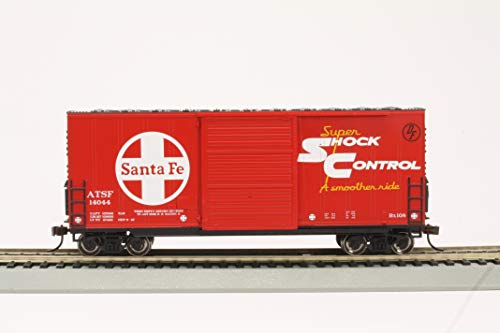 Bachmann Trains - High-Cube Box Car with Sliding Door - ATSF (Santa Fe) - HO Scale,Silver