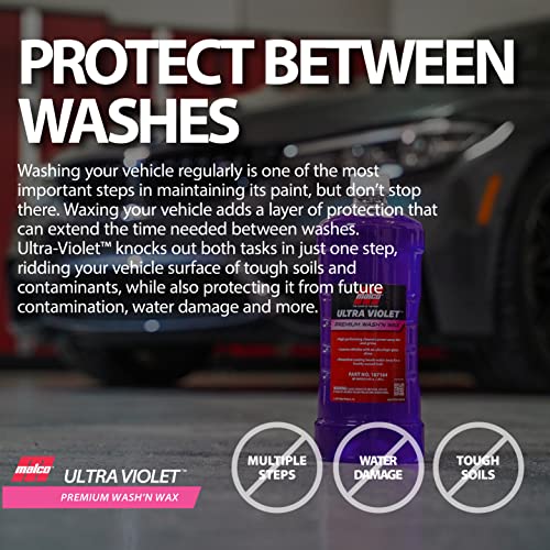 Malco Ultra Violet Premium Wash'n Wax β Best 2-In-1 Car Wash and Wax/Cleans and Provides A Durable, High-Gloss Shine in One Fast and Easy Step / 1 Gallon (107101)