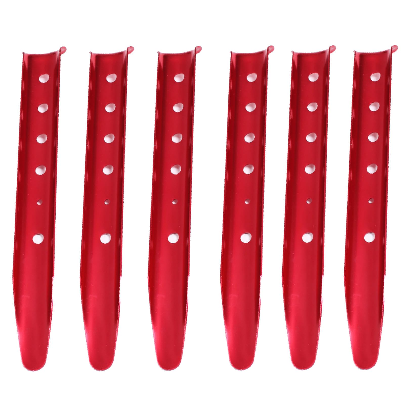 Azarxis Snow Sand Tent Stakes Pegs Aluminum U-Shaped Lightweight Heavy Duty Ground Nails for Beach Shade Canopy Camping Hiking Backpacking Picnic (Orange)