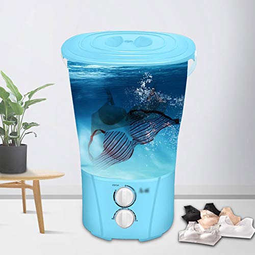BHVXW 4.5kg Mini Washing Machine Split Bucket Three Barrels Socks Underwear Short-Sleeved Shirt (Color : Black)