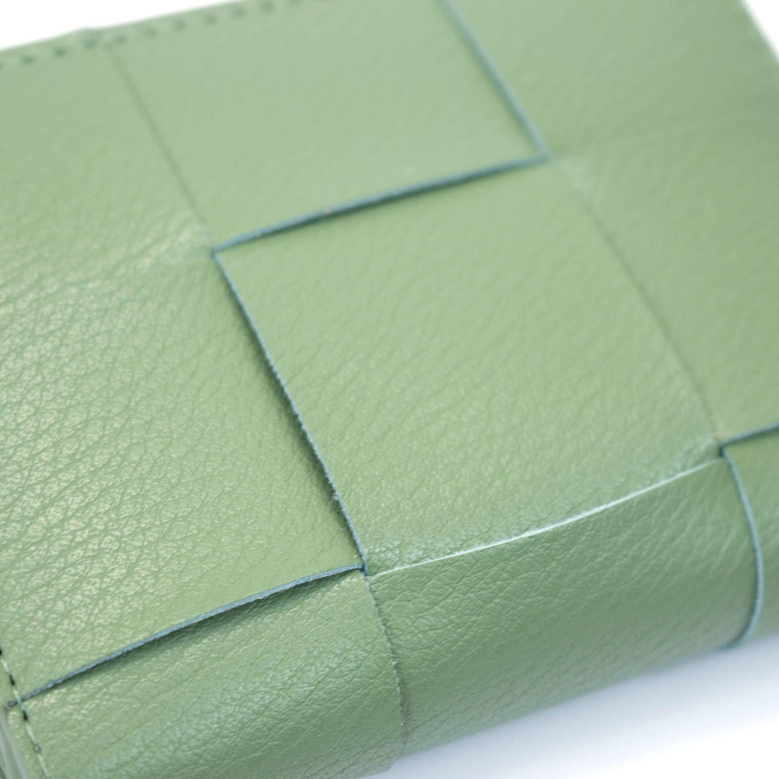 SUMGOGO Womens Wallet Small Coin Purse Rfid Card Holder Quilt Leather Ladies Zipper Front Pocket Short Mini Wallets (Olive Green)