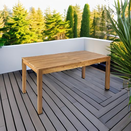 Christopher Knight Home Wilson Outdoor Expandable Acacia Wood Dining Table , Teak Finish
