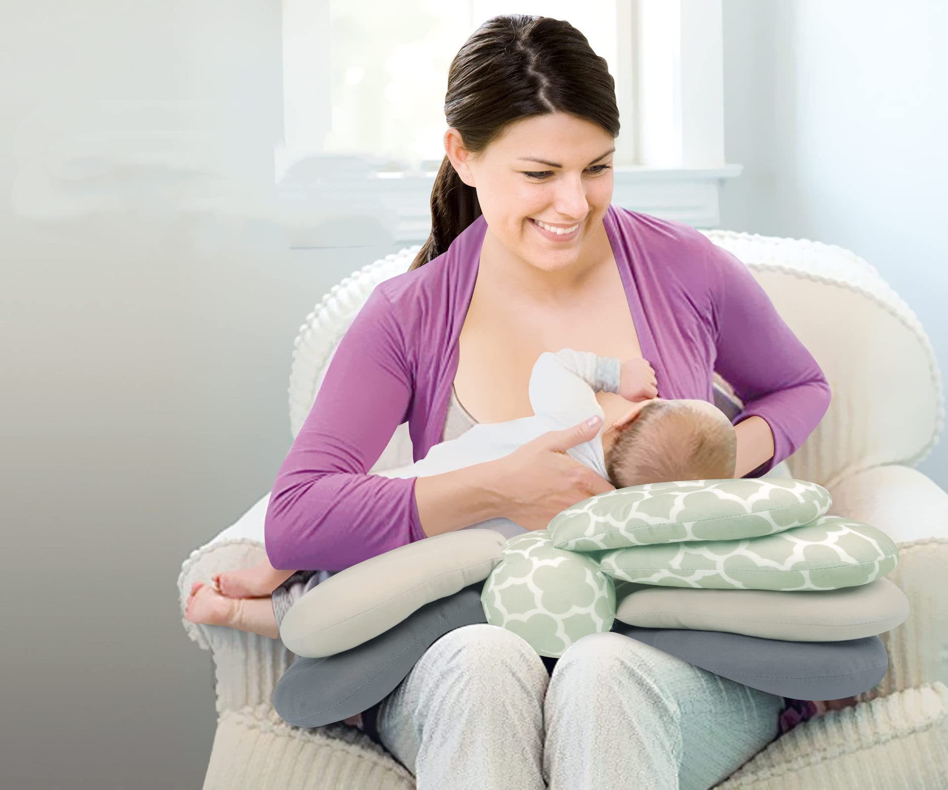 bdhjzytt Multifunctional Nursing Pillow Mother Nursing Pillow, Adjustable Height