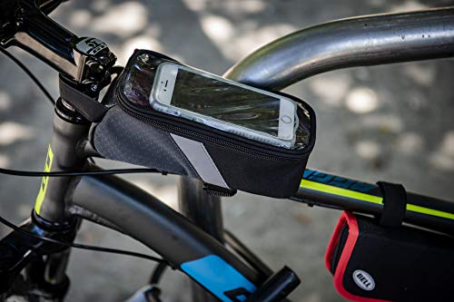 BELL Stowaway 450 Top Tube Frame Bag with Phone Storage - Black/Silver