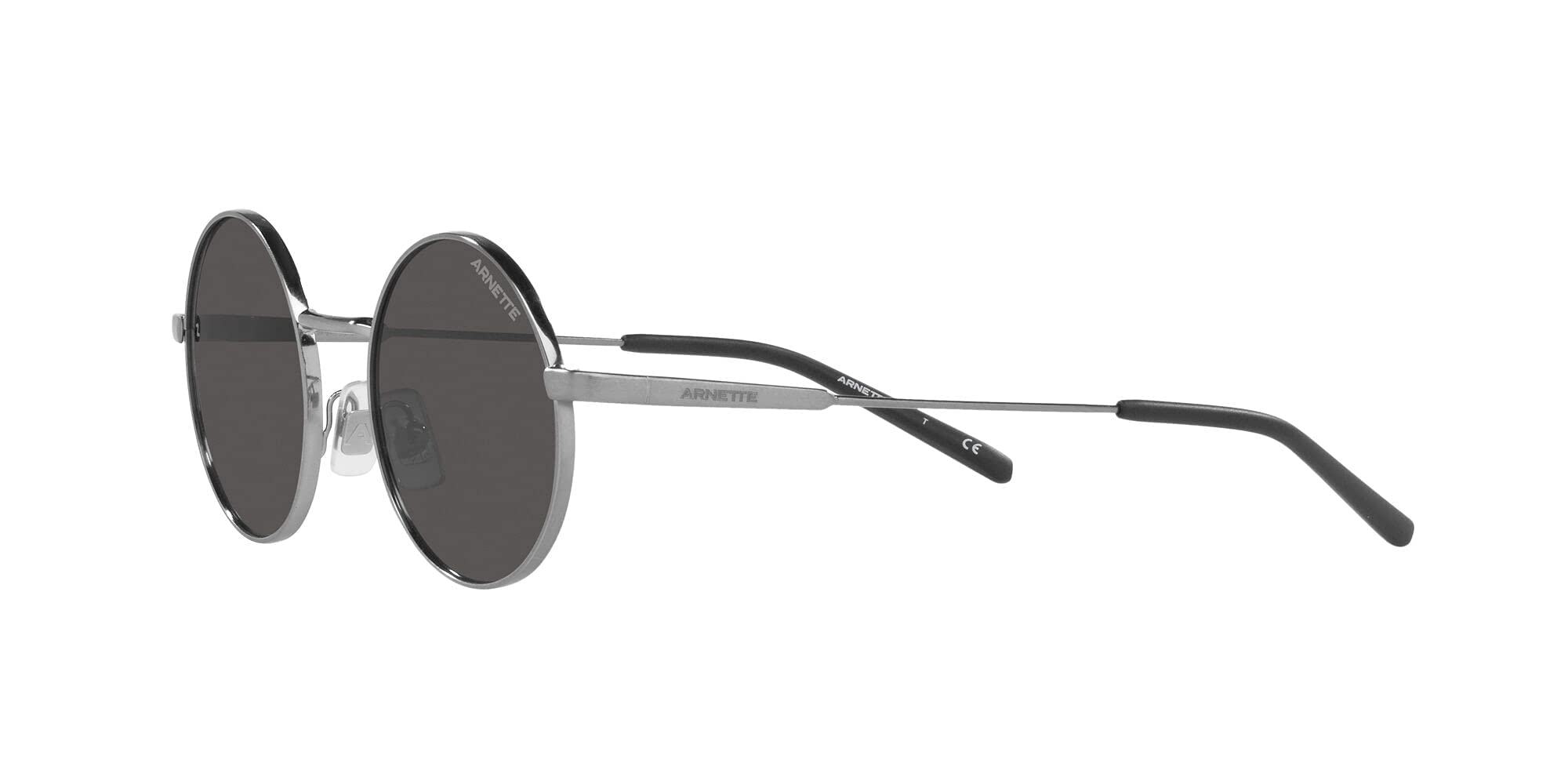 ARNETTE Man Sunglasses Brushed Gunmetal Frame, Dark Grey Lenses, 49MM