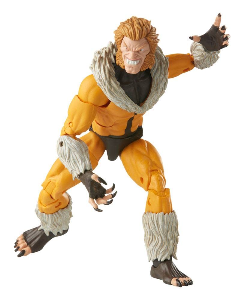 Marvel Legends Series X-Men Sabretooth Action Figure 6-Inch Collectible Toy, 3 Build-A-Figure Part