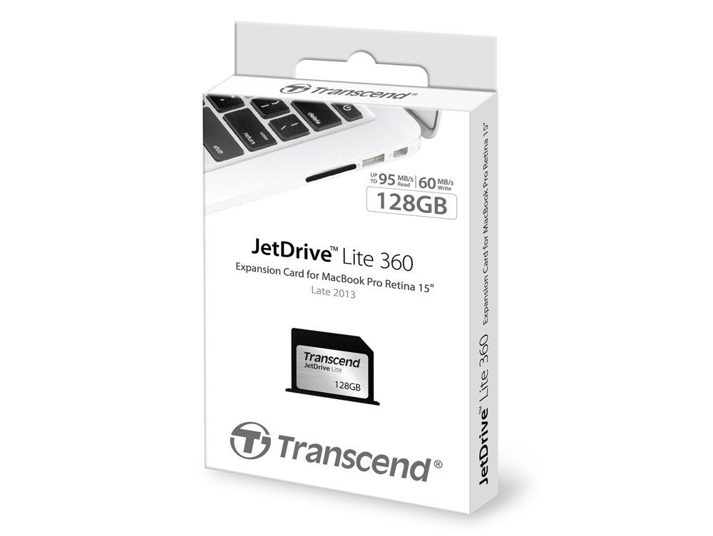 Transcend 128GB JetDrive Lite 360 Storage Expansion Card for 15-Inch MacBook Pro with Retina Display (TS128GJDL360)