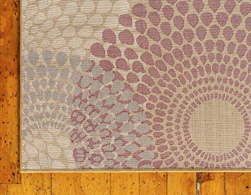 Unique Loom Barista Collection Area Rug - Java (5' 3" x 8' Rectangle, Beige/ Black)