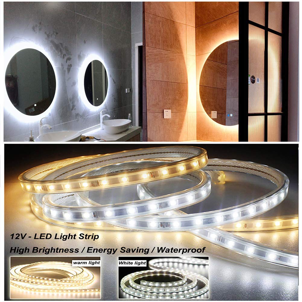 Bathroom Mirror Mirror,Illuminated LED Backlit, Wall Mounted Vanity Lighted Mirror, Bedroom/Living