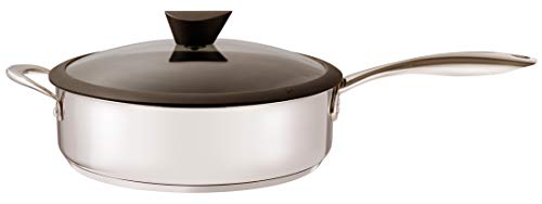 Ozeri Sauce Pan and Lid with a 100% PFOA and APEO-Free Non-Stick Coating developed in the USA, 5 L (5.3 Quart), Stainless Steel