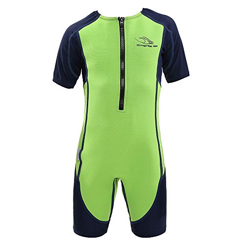 Aqua Sphere Stingray Short Sleeve Wet Suit, Green Short Sleeve, 4 (Model: SJ21331044Y)