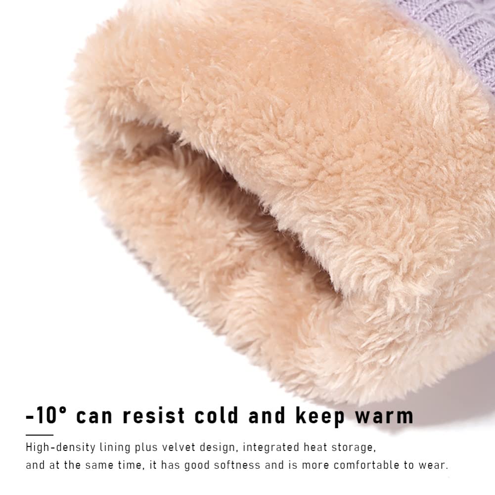 Balems Women's Ski Gloves Cute Waterproof Snowboarding Gloves Warm Touchscreen Mitten Gloves for Hiking Running Cycling Motorcycle