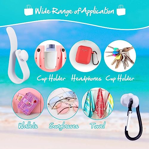 Palksky 6Pcs Inserts Hooks Accessories for Bogg Bag - Insert Charm, Cup Holder Connector, Key Holder, Sturdy and Durable Compatible with Simply Southern Rubber Beach Totes Bags