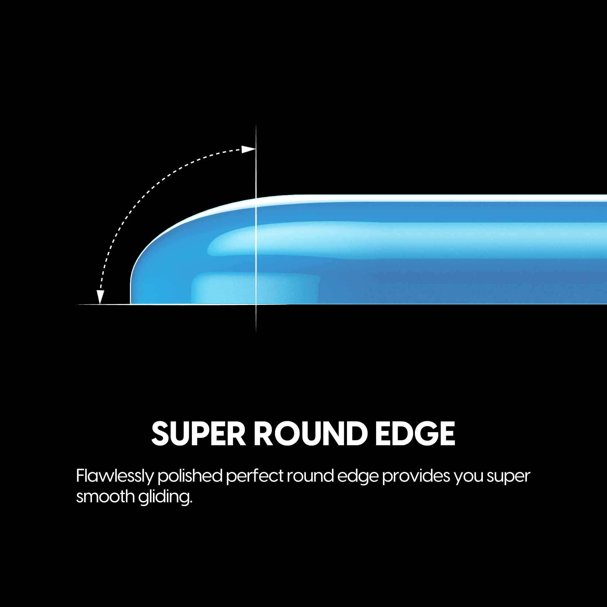 Superglide - Fastest and Smoothest Mouse Feet/Skates Made with Ultra Strong Flawless Glass Super Fast Smooth and Durable Sole for Logitech G703 / G603 / G403 [Blue]