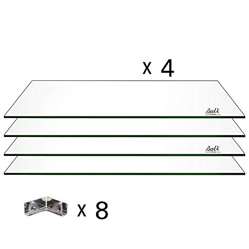 BALI OUTDOORS Square Fire Pit Glass Wind Guard, Clear Tempered Wind Guard for Fire Pit Table, 18βx 18βx 6β Square Fire Table Accessory Shiled