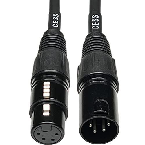 CESS-193-3fx1 Balanced 4-Pin XLR Male to 4-Pin XLR Female Extension Cable, Headphone Audio Extension Cable (3 Feet, 1-Pack)
