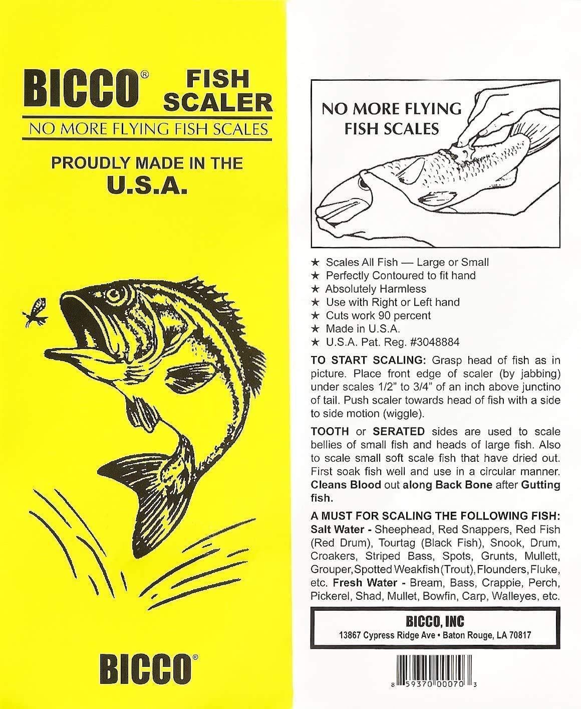 Bicco Plastic Fish Scaler (4-Pack)