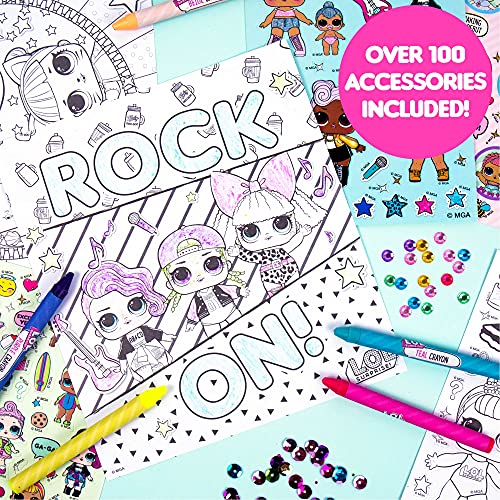 L.O.L. Surprise Super Activity Set Studio by Horizon Group USA, Sketch & Create with Stickers & Gemstones, Multicolor