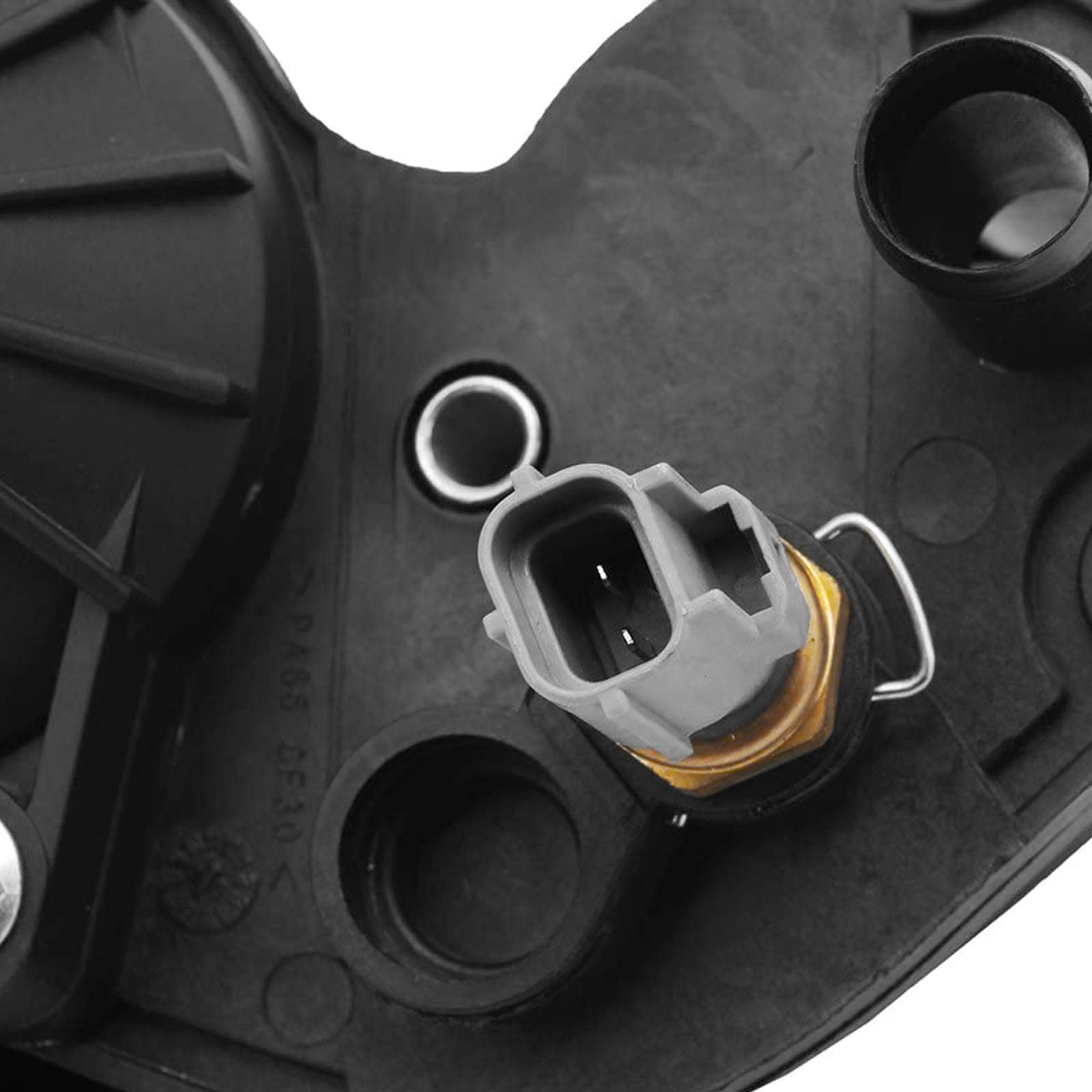 AUTOPTIM Coolant Thermostat Housing Assembly - Replacement for 2002-2010 Explorer Mercury Mountaineer (V6 4.0L) Thermostat Housing Kit with Gasket and Sensor - OEM Number 2L2Z8592AA 2L2Z8592BA