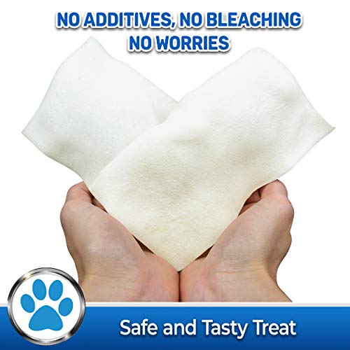 PET MAGASIN Natural Rawhide Chips ā Premium Long-Lasting Dog Treats with Thick Cut Beef Hides, Processed Without Additives Or Chemicals