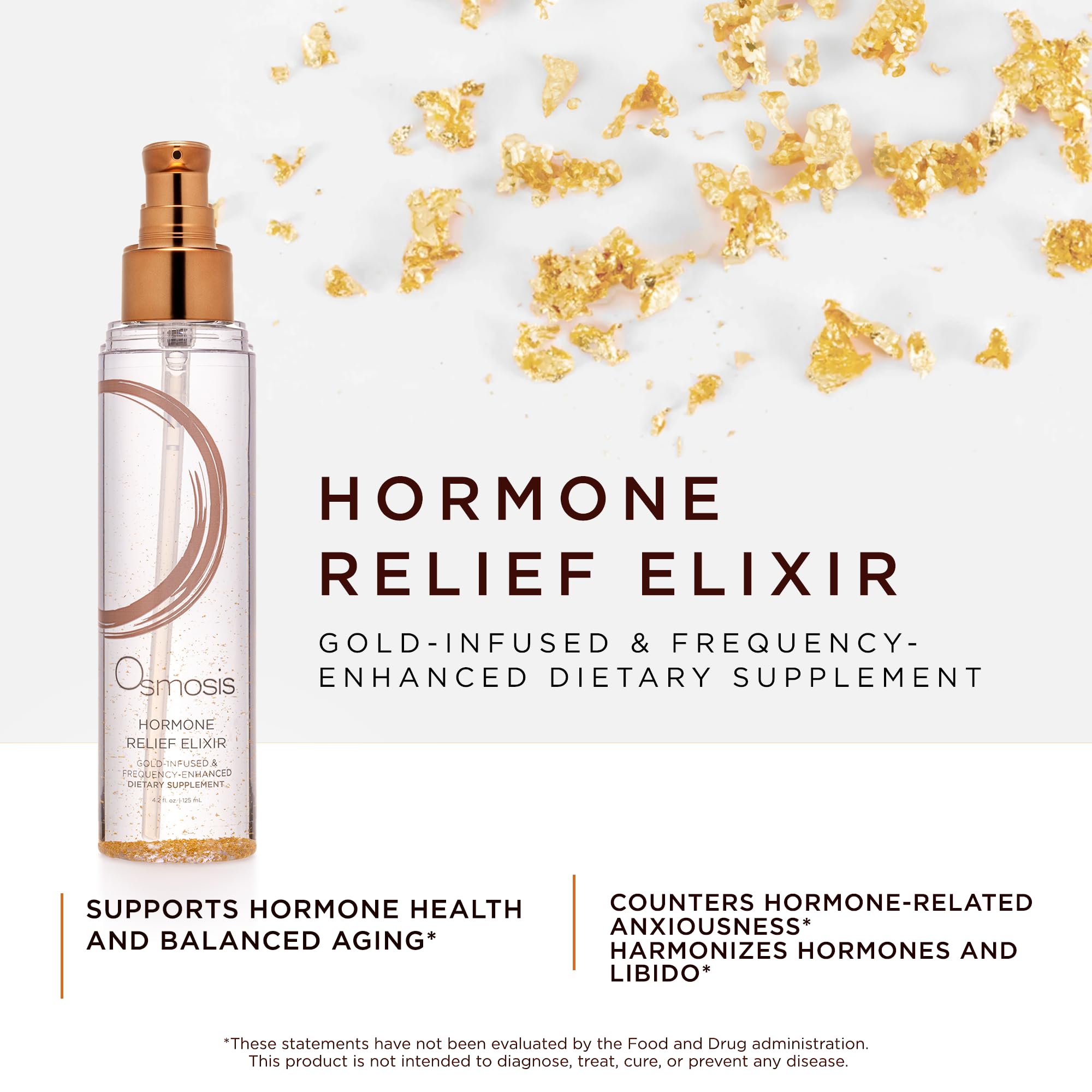 OSMOSIS Hormone Relief Elixir, Encourages Menstrual Regularity, Supports Hot Flashes, Fatigue, Hair Loss, Daily Supplement Drink, 4.2 Fl Oz