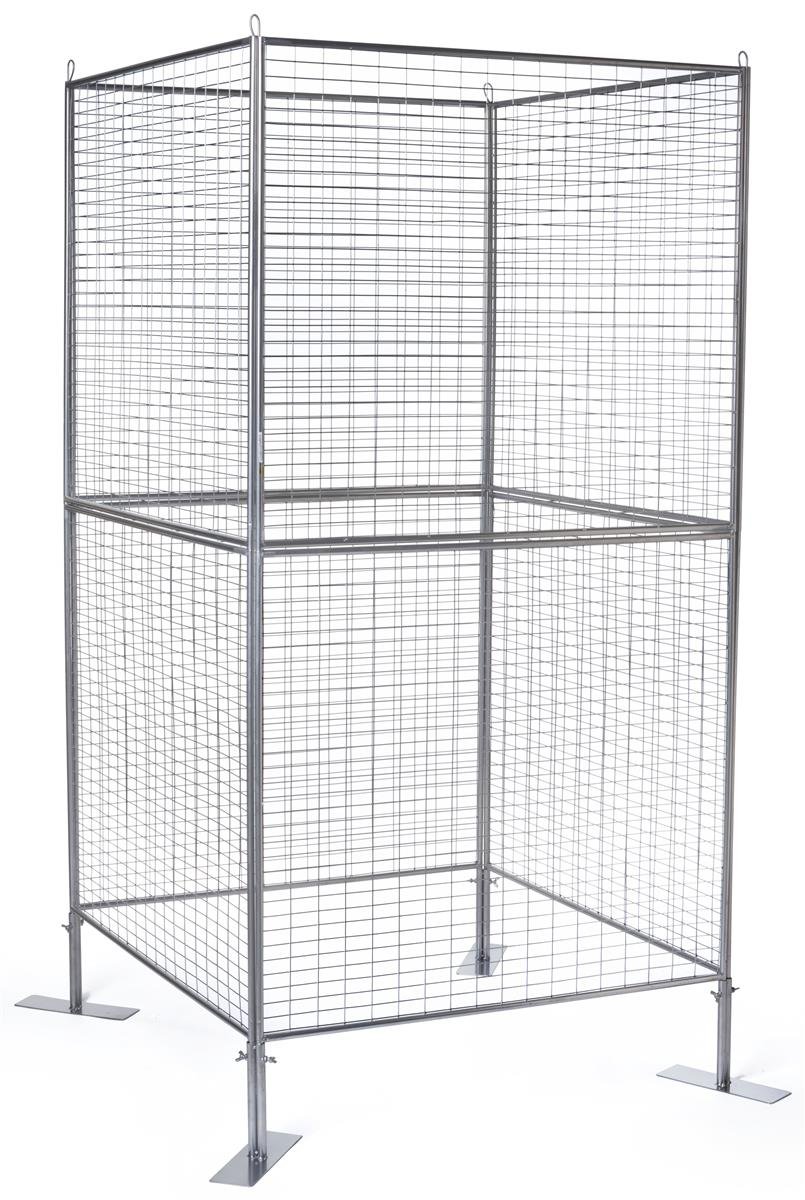 Displays2go Wire Grid Panel for Artwork, Iron Metal Construction, Powder Coated â Silver Finish (AD4PNLS)